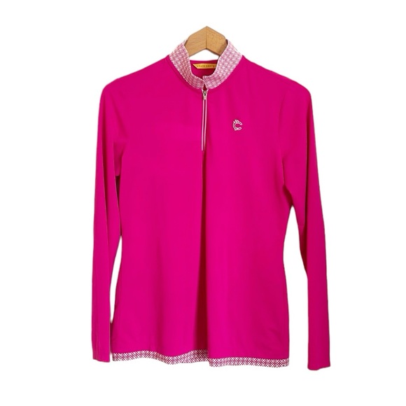 Louis Castel | Tops | Louis Castel Pink Quarter Zip Active Golf Long ...